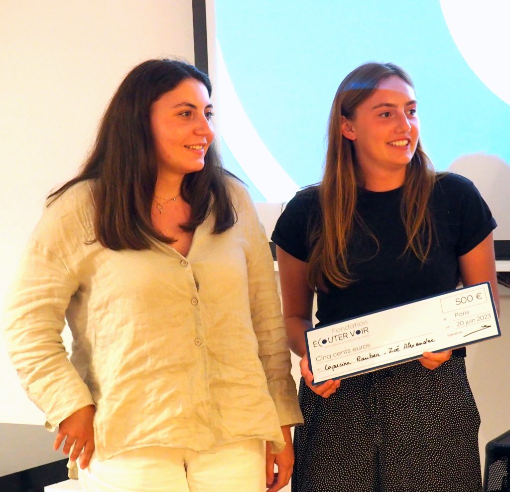 La Fondation Ecouter Voir récompense 3 binômes d’étudiantes et célèbre ...